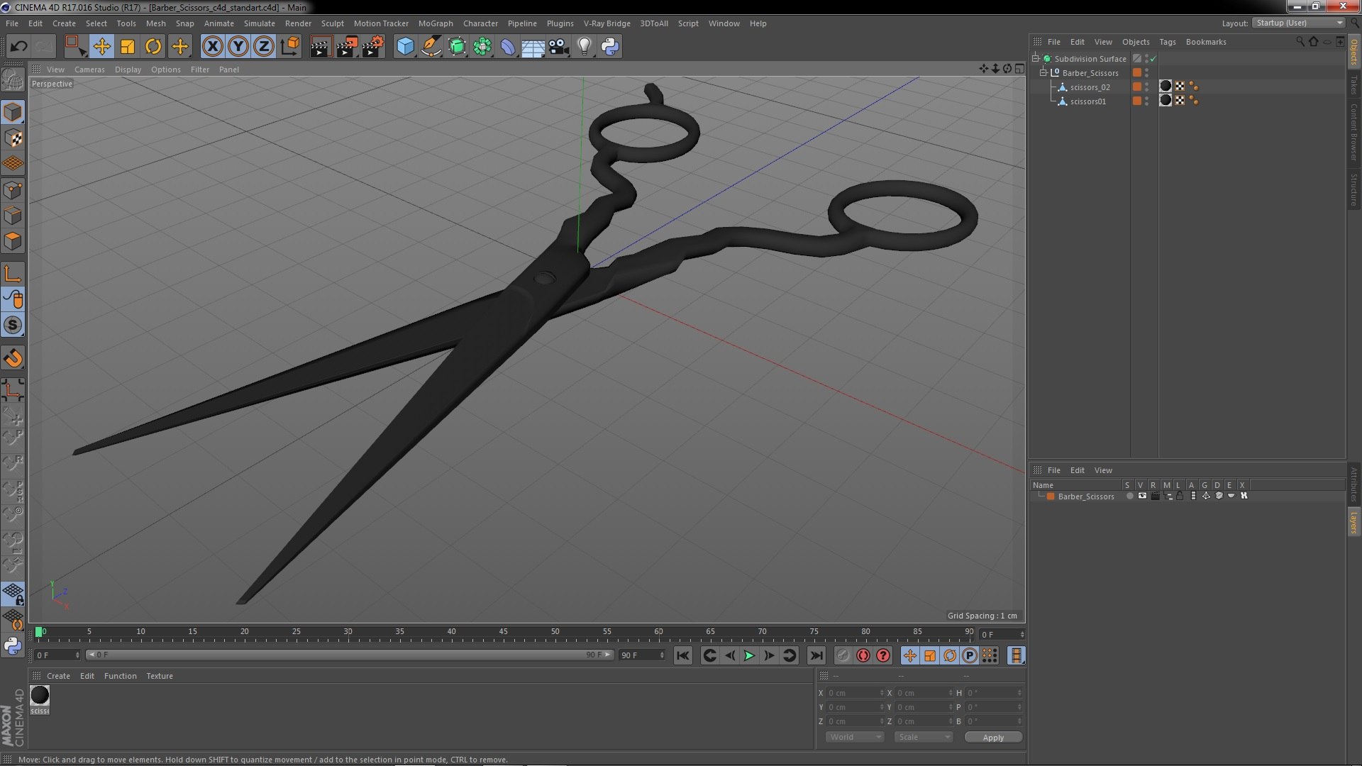 Barber Scissors 3D model - TurboSquid 2132414