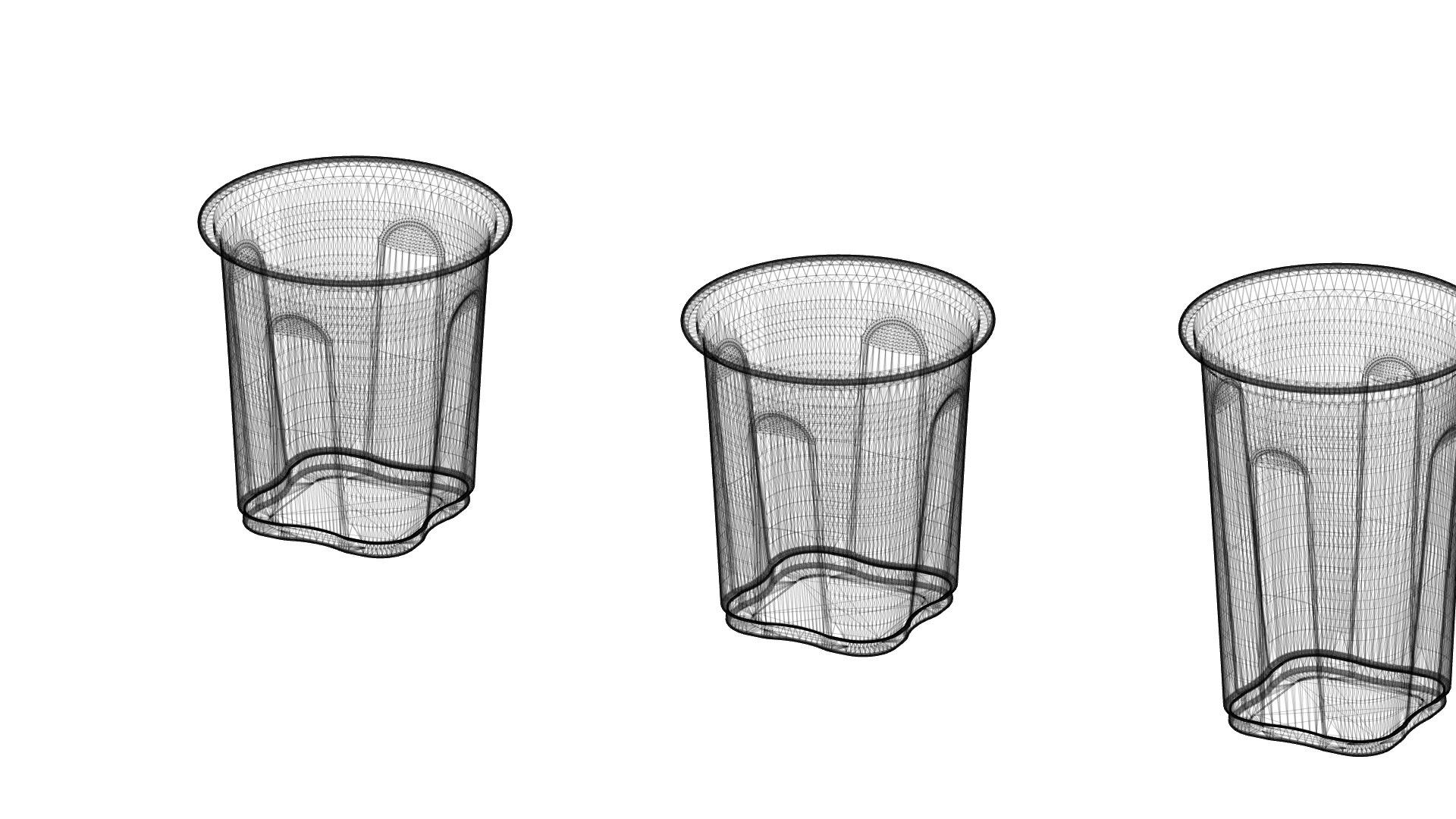 3D Model Red Plastic Cups - TurboSquid 2082676