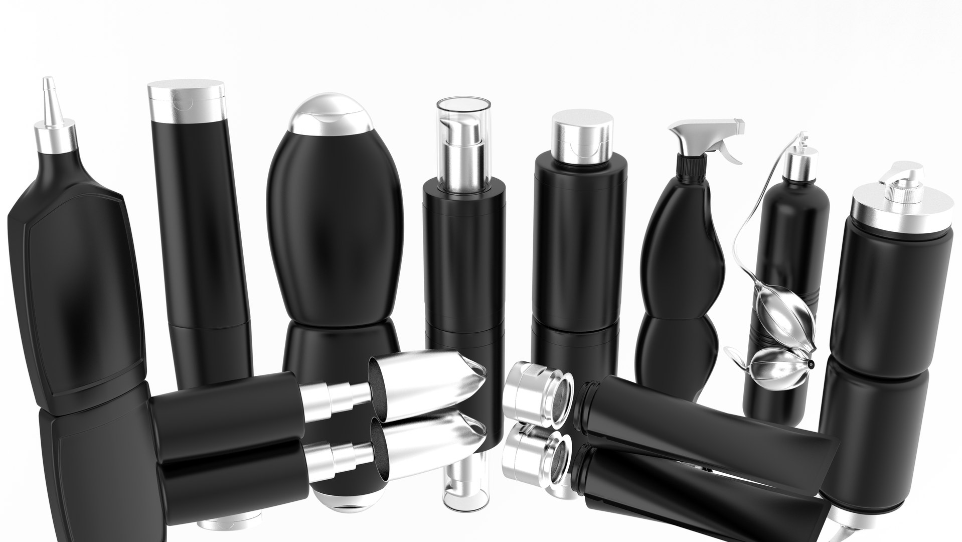 3D model Cosmetic containers 3d models and mockup Collection 2 ...