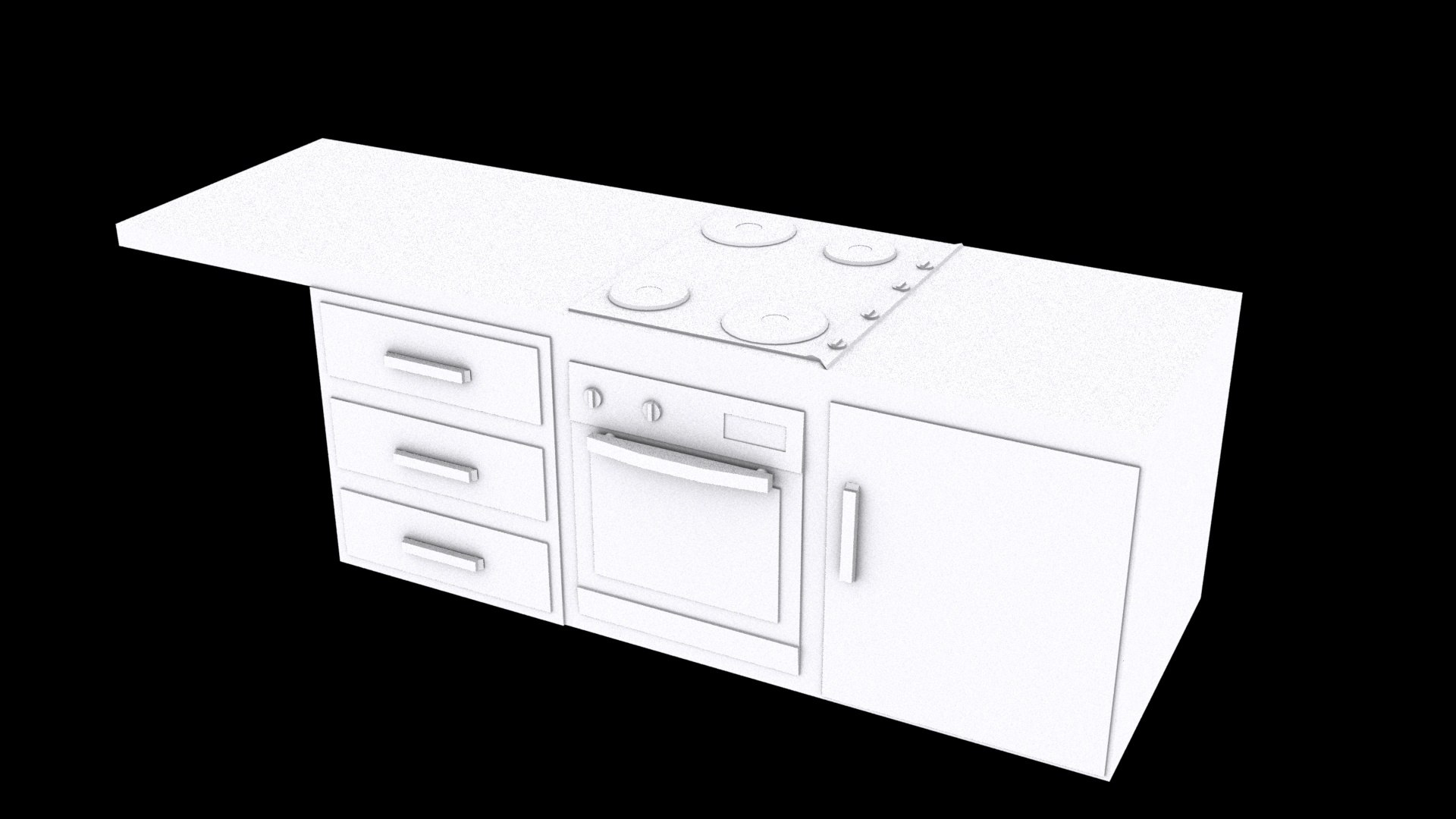 Fitted Kitchen Cooker 3ds Free