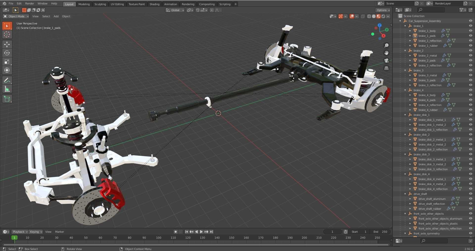 3D Car Suspension Assembly - TurboSquid 2205373