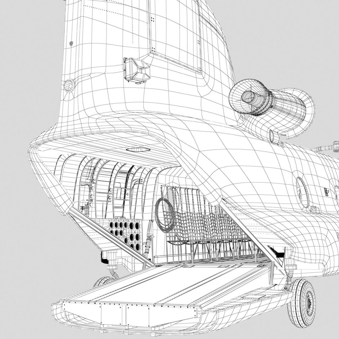 3d Chinook Ch47 Helicopter Model