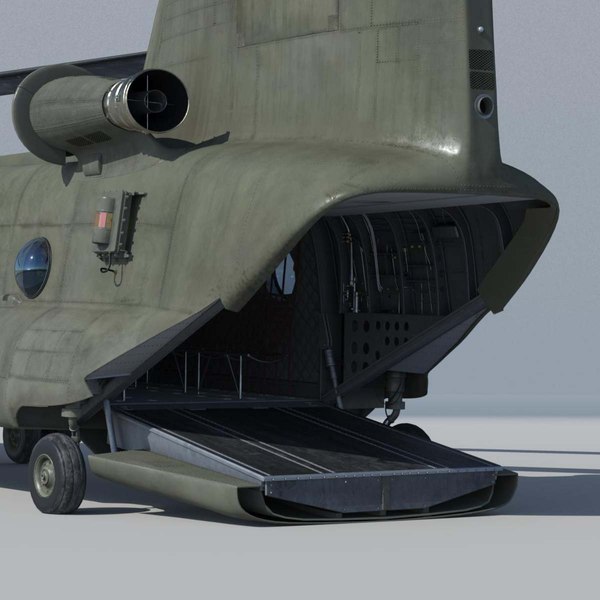 3d chinook ch47 helicopter model