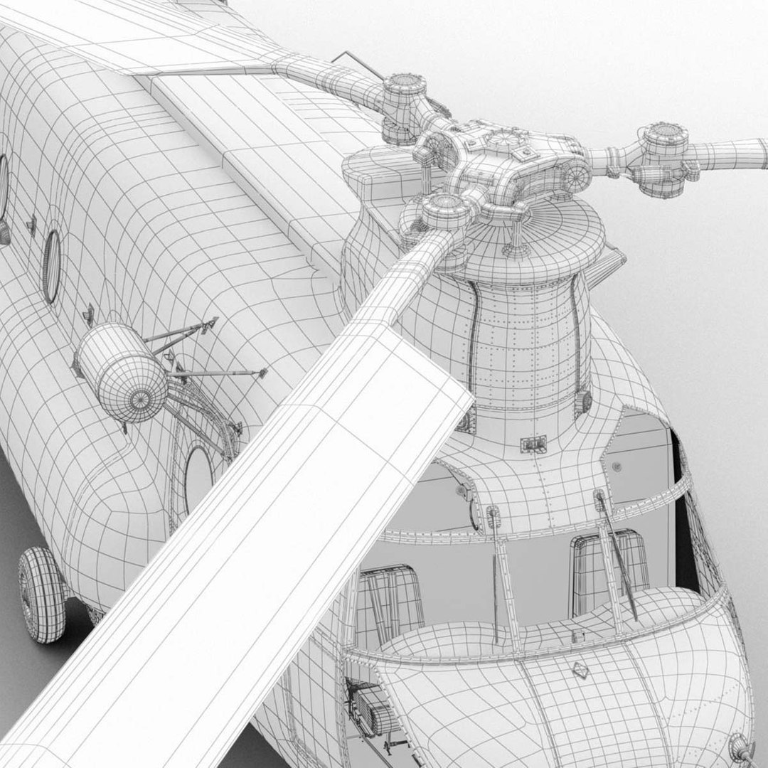 3d Chinook Ch47 Helicopter Model