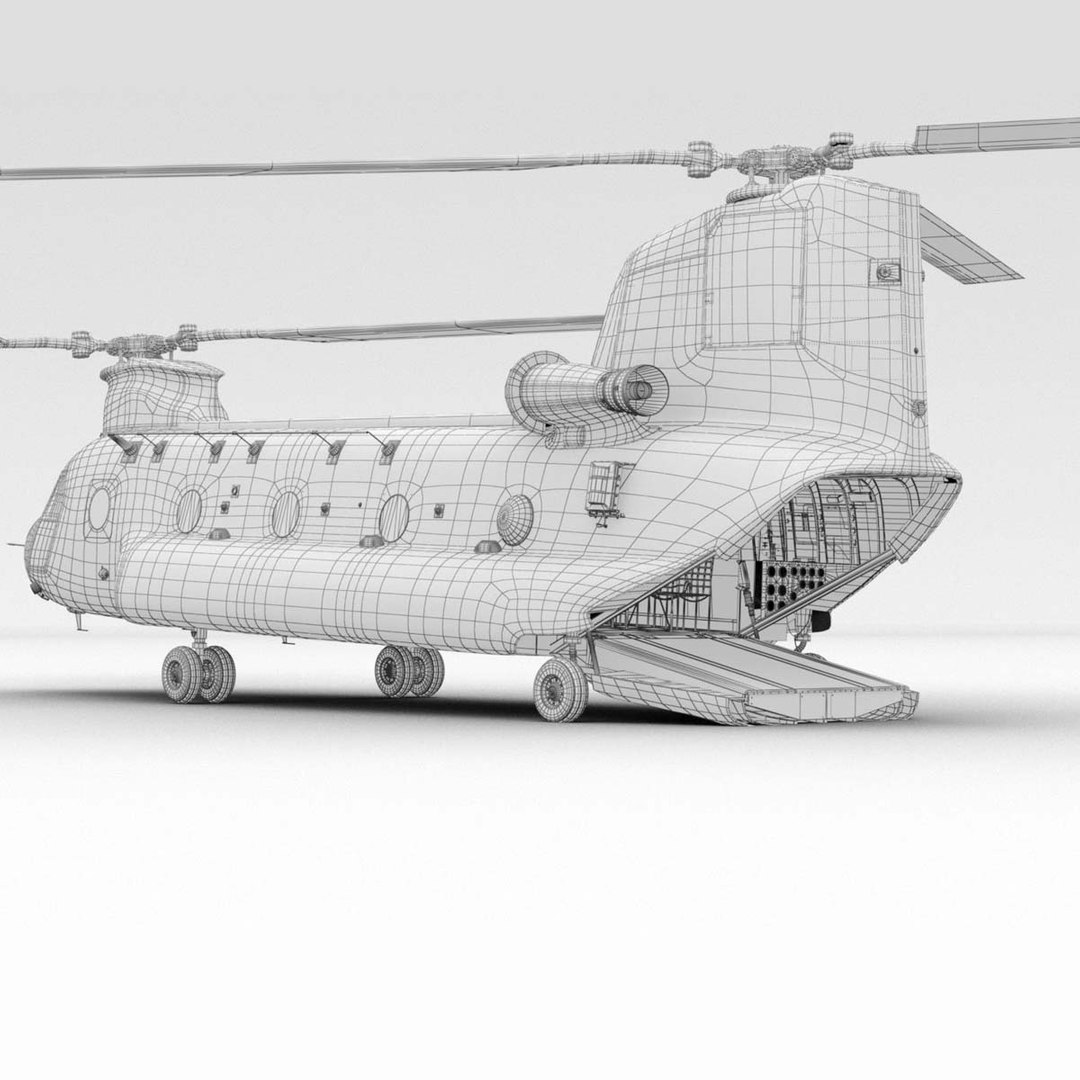 3d Chinook Ch47 Helicopter Model