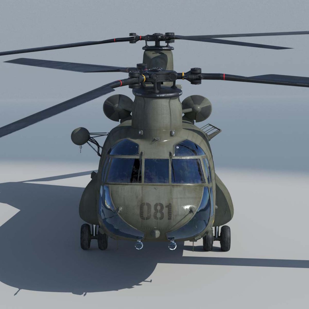 3d Chinook Ch47 Helicopter Model