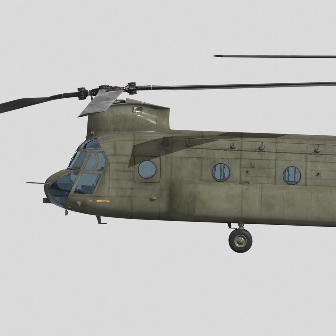 3d Chinook Ch47 Helicopter Model