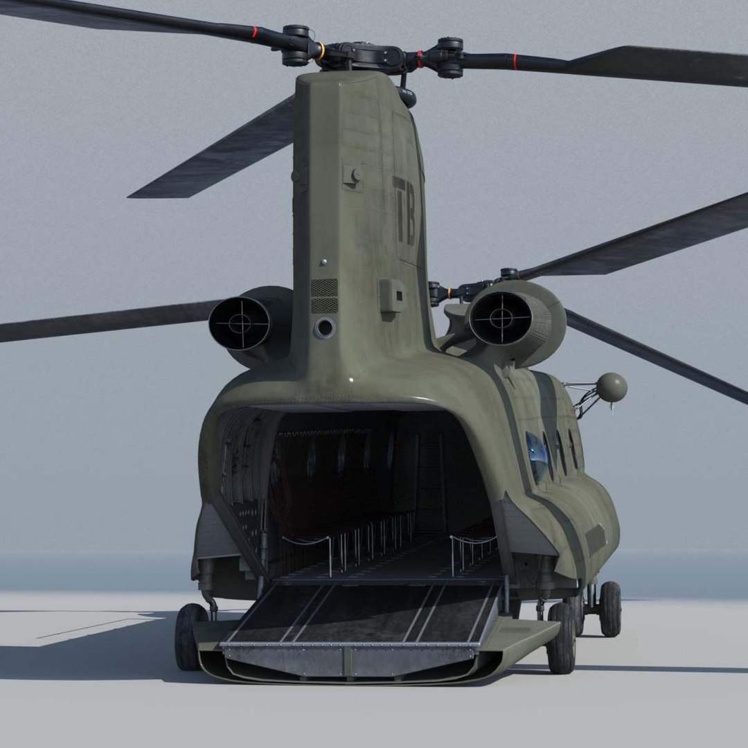 3d Chinook Ch47 Helicopter Model
