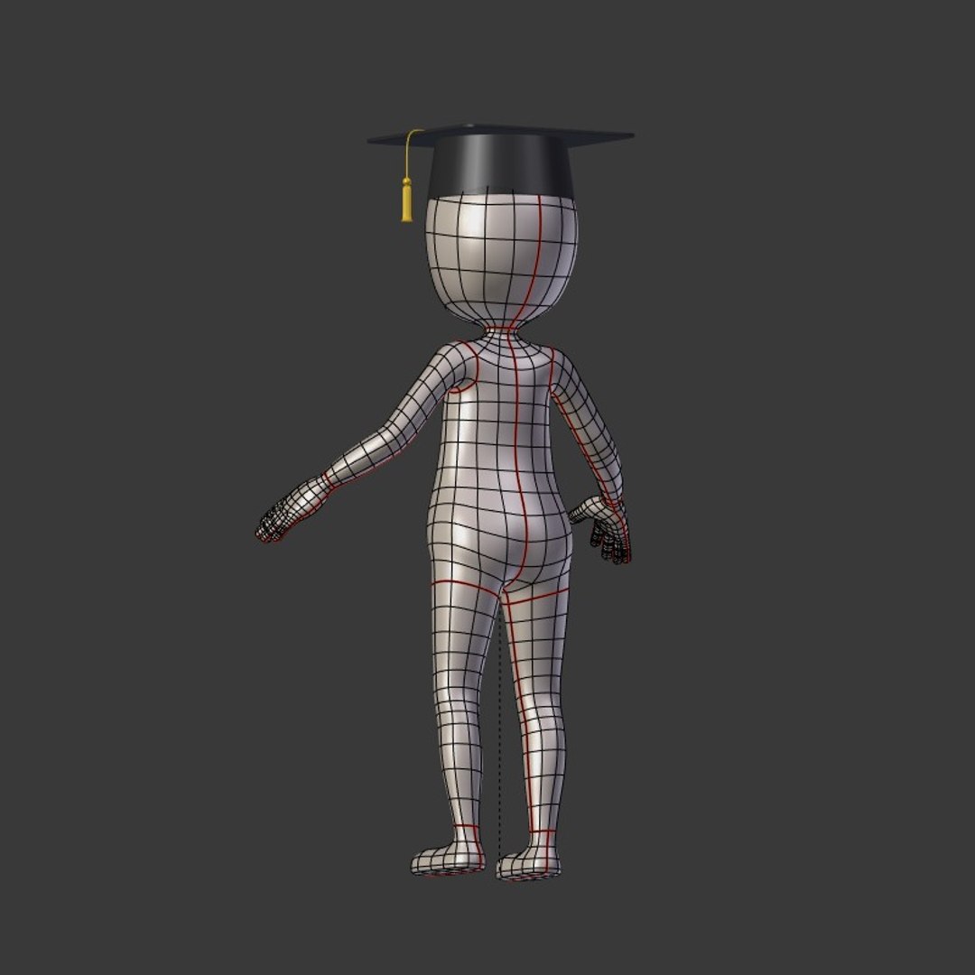 Cartoon student 3D model - TurboSquid 1394957