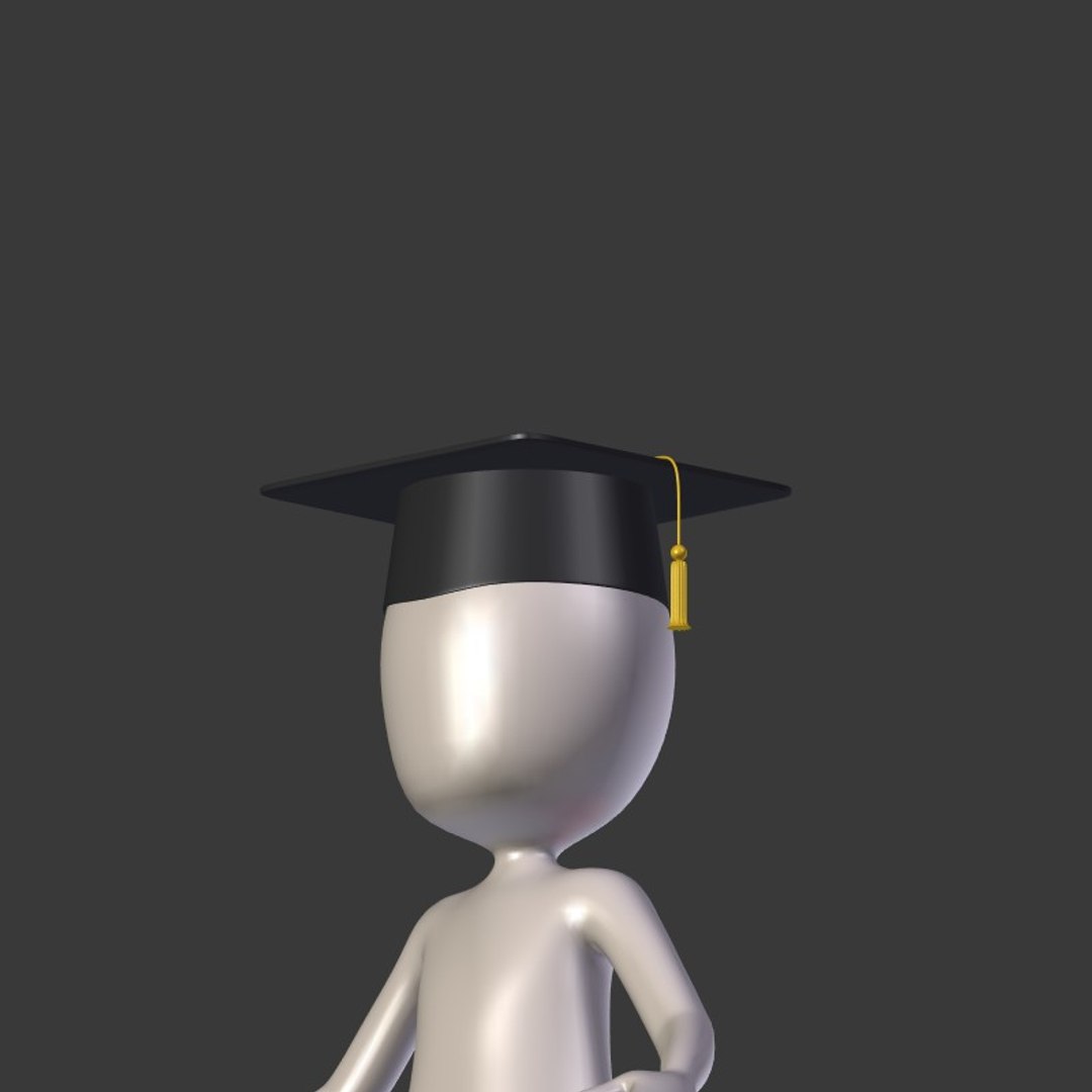 Cartoon student 3D model - TurboSquid 1394957