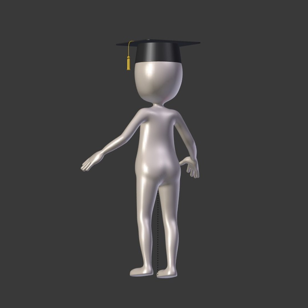 Cartoon student 3D model - TurboSquid 1394957