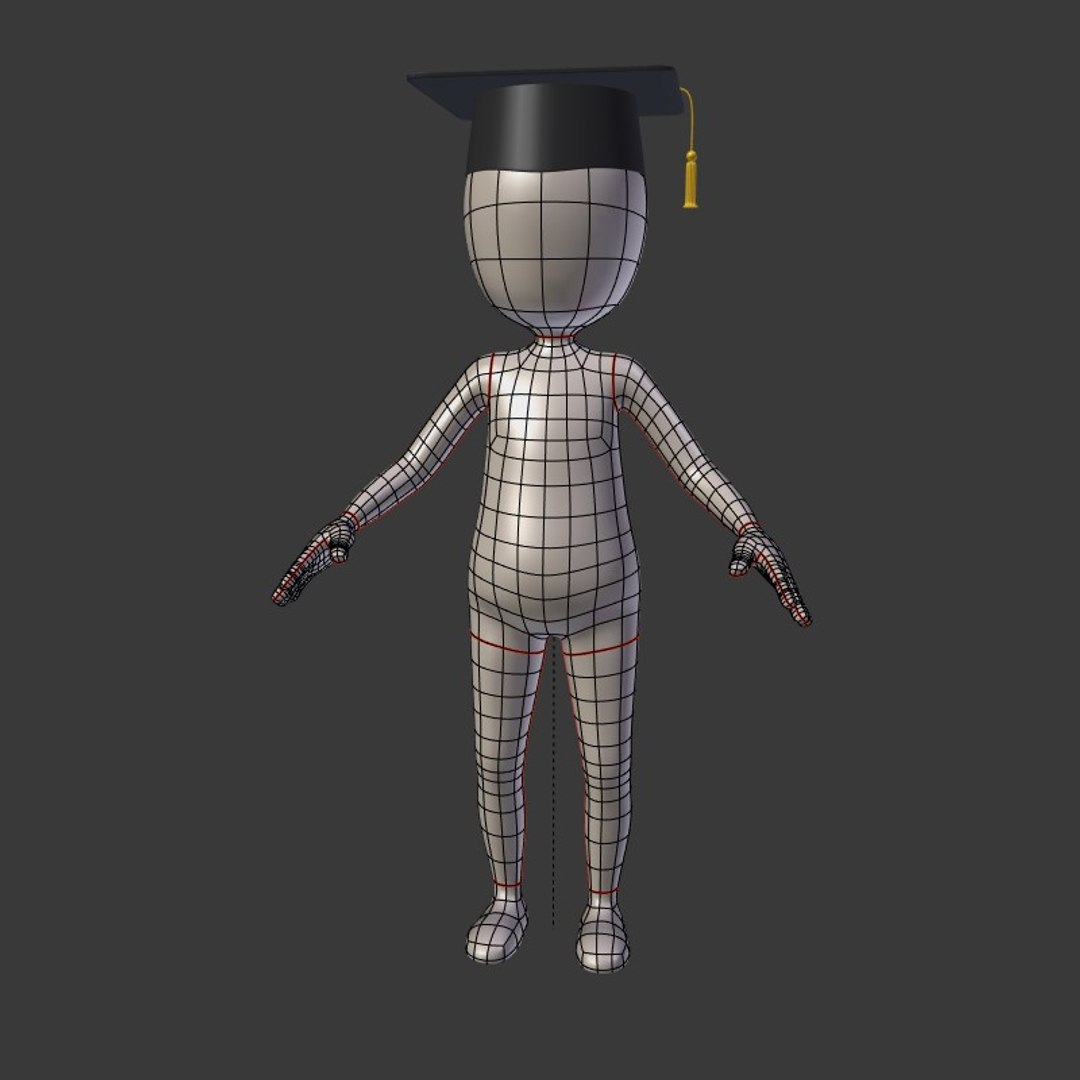 Cartoon student 3D model - TurboSquid 1394957