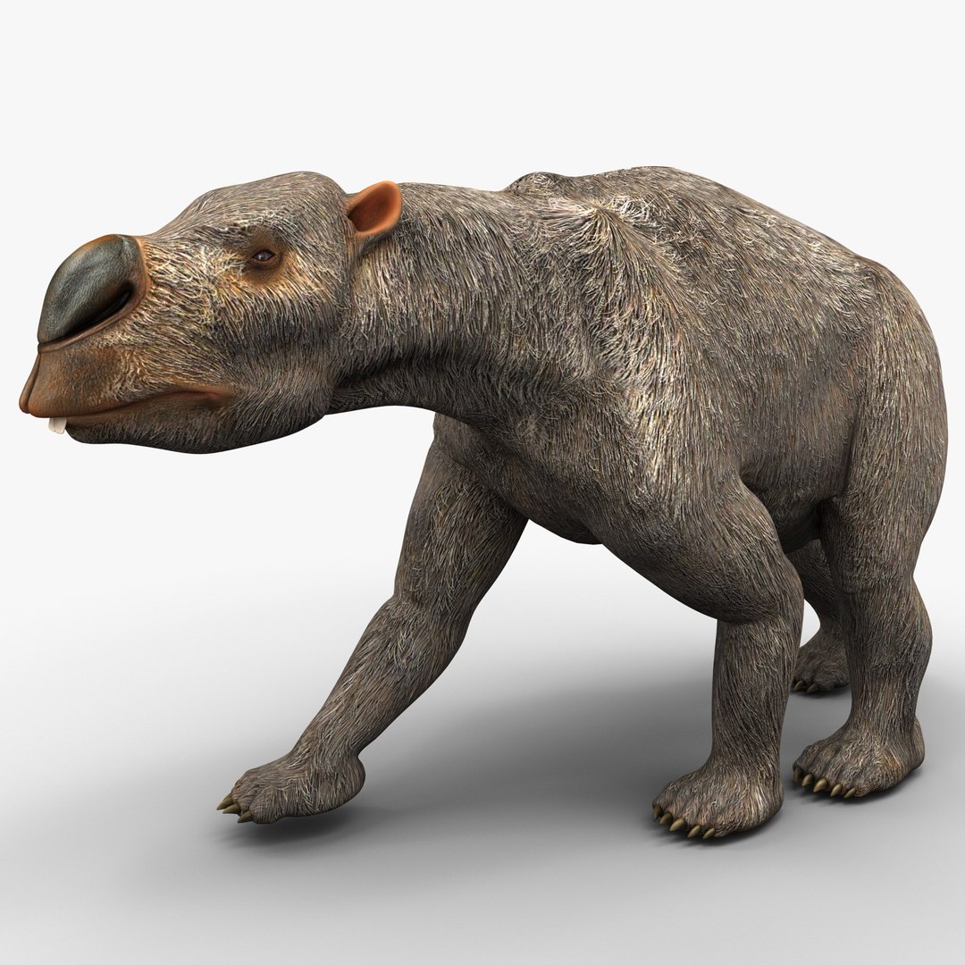 3d model diprotodon pose 1
