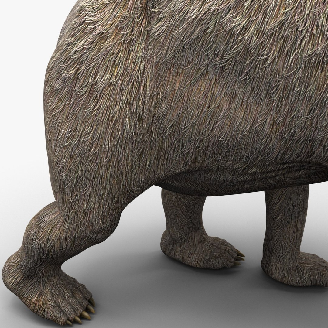 3d model diprotodon pose 1