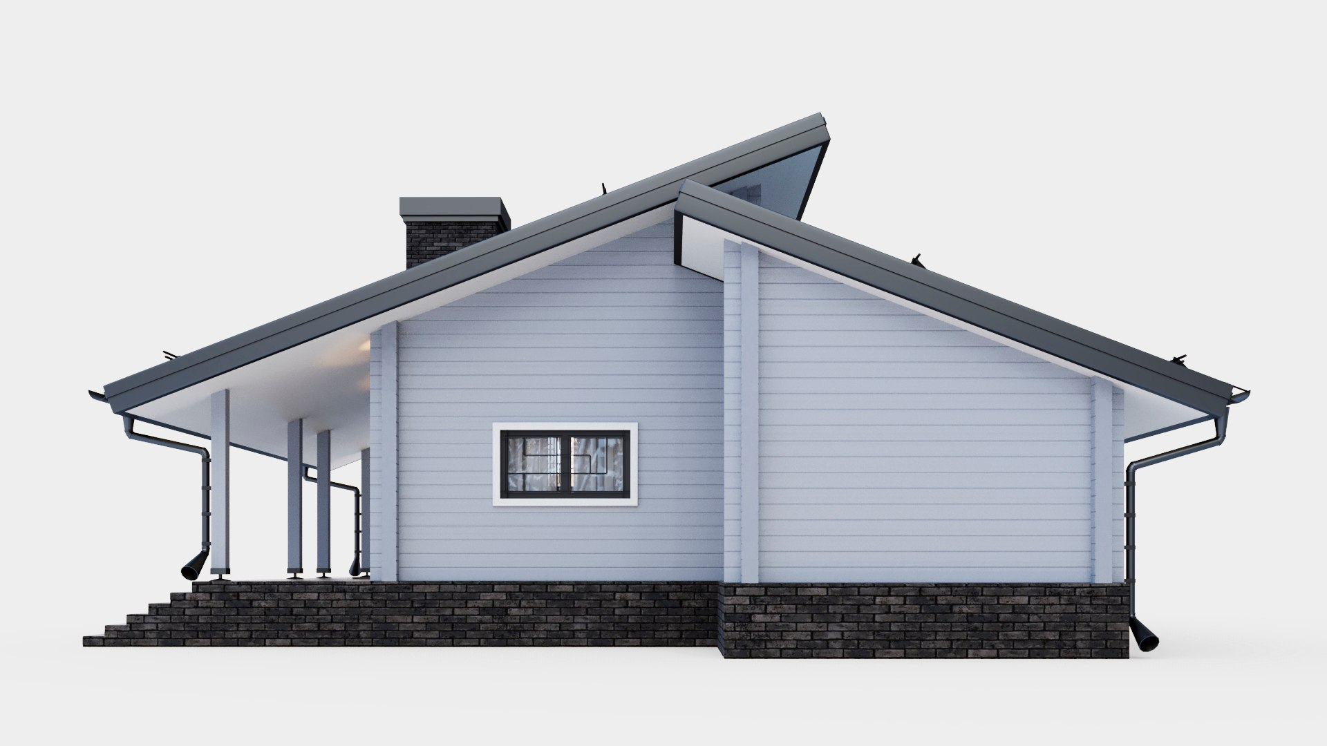 Glued beam house 3D - TurboSquid 1965121