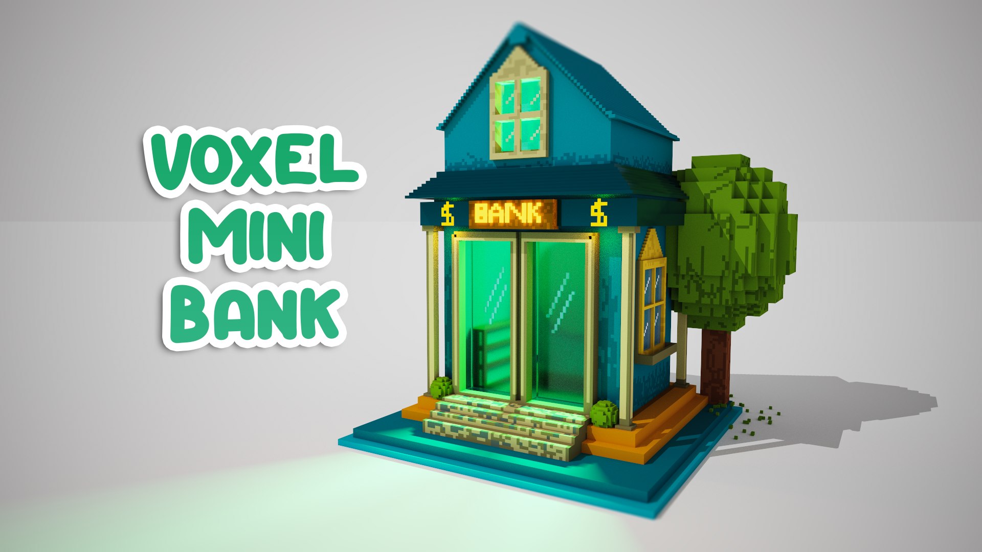 Voxel Mini Bank 3D Model - TurboSquid 1802046