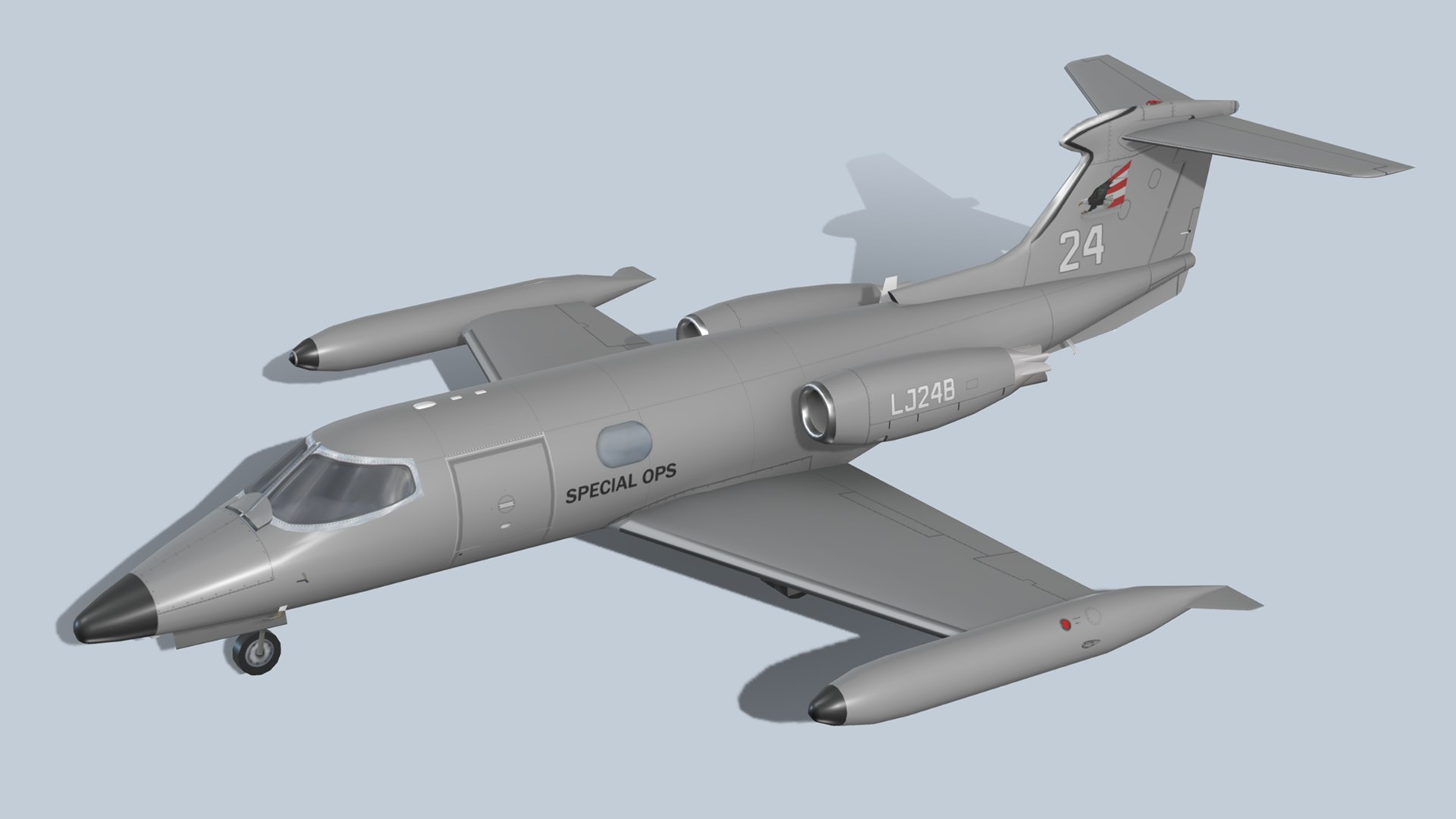 3D Model Learjet 24 - TurboSquid 2218183