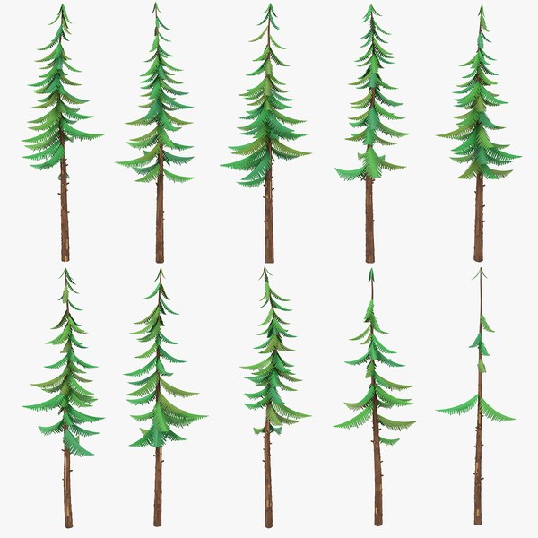 Evergreen Tree glTF Models for Download | TurboSquid