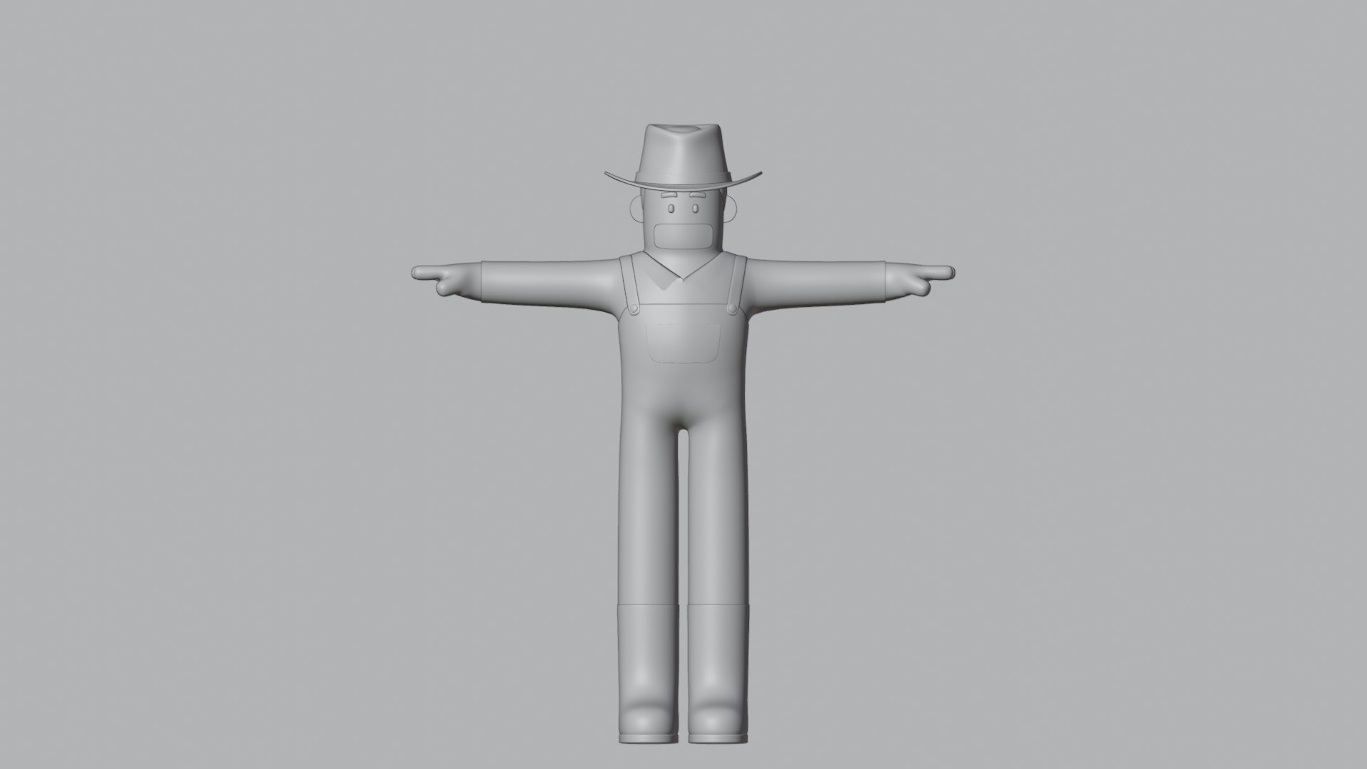 Minimal Farmer Cartoon Character Model - TurboSquid 2090250