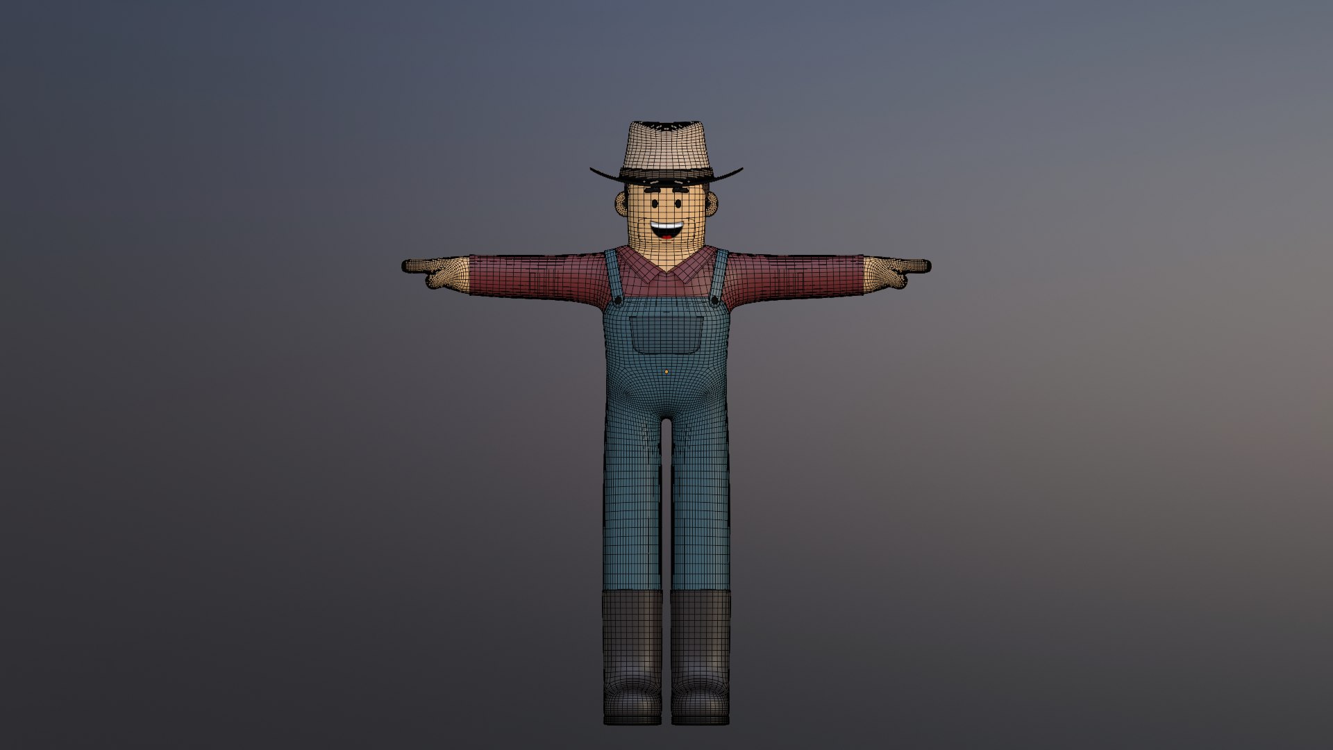 Minimal Farmer Cartoon Character model - TurboSquid 2090250
