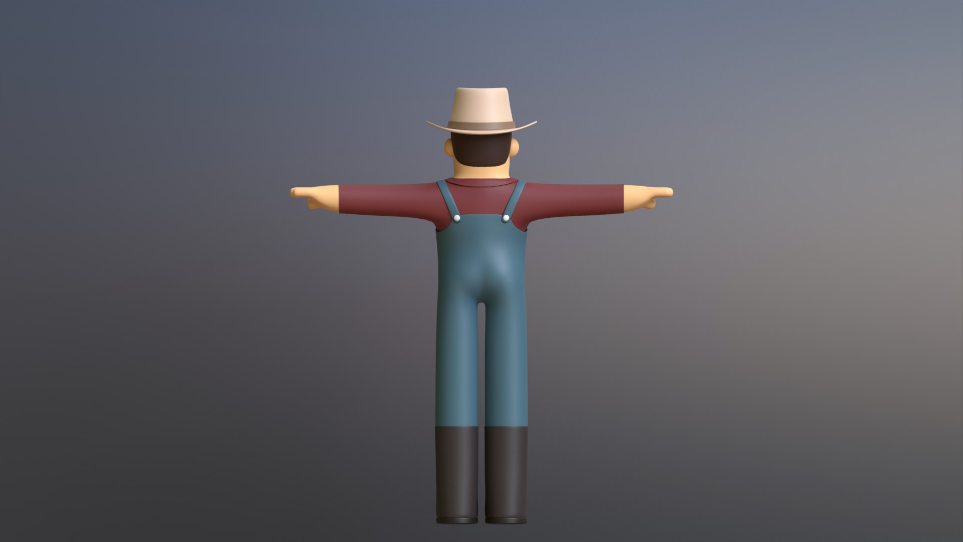 Minimal Farmer Cartoon Character Model - TurboSquid 2090250
