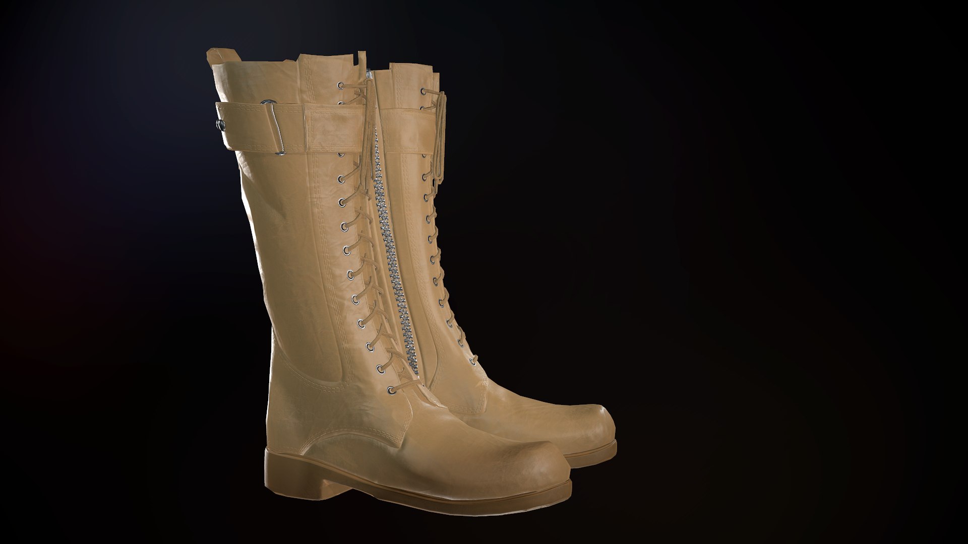 3D Leather Boot Model - TurboSquid 1190031