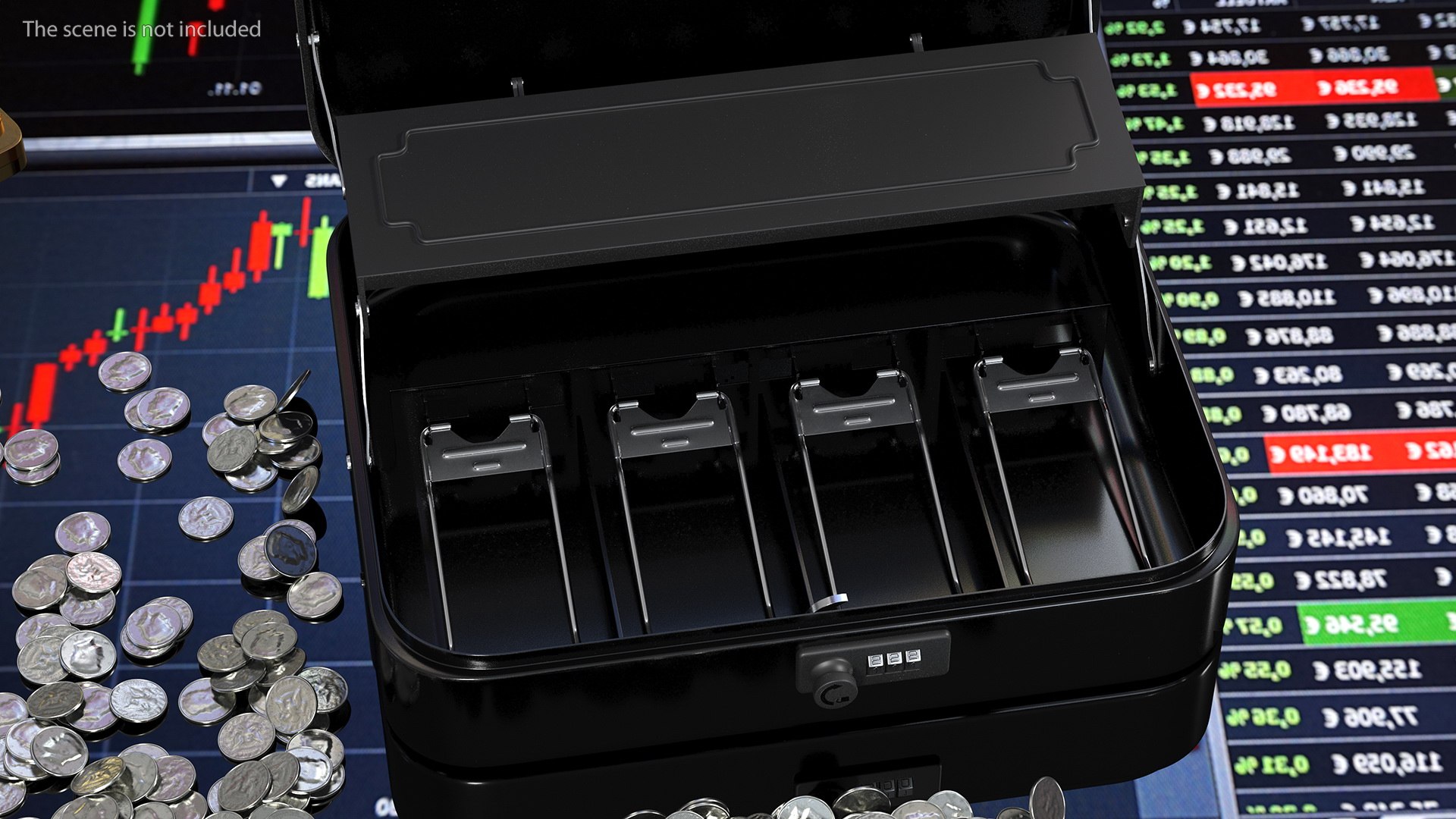 Cash Box Black Rigged 3D Model - TurboSquid 1863179