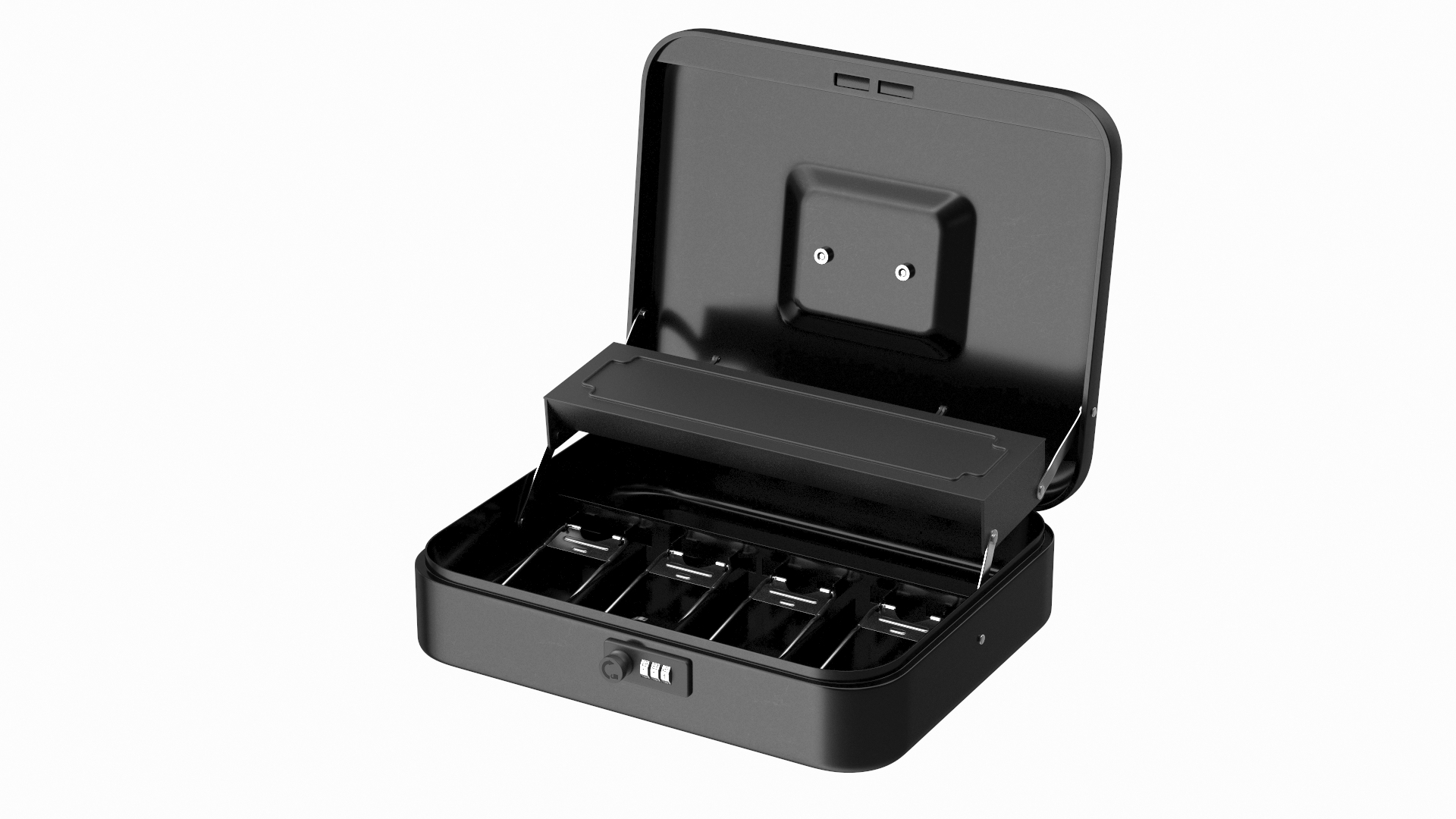 Cash Box Black Rigged 3D Model - TurboSquid 1863179