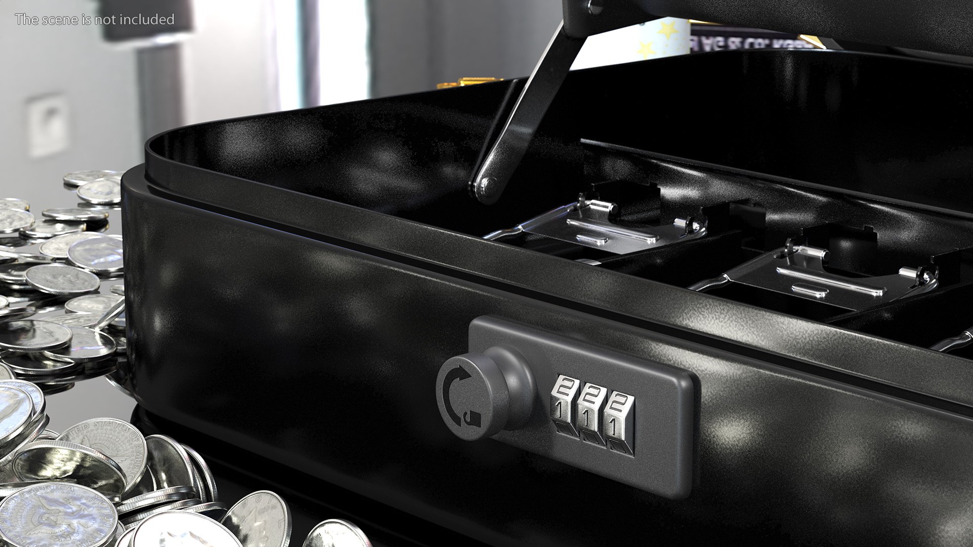 Cash Box Black Rigged 3D Model - TurboSquid 1863179