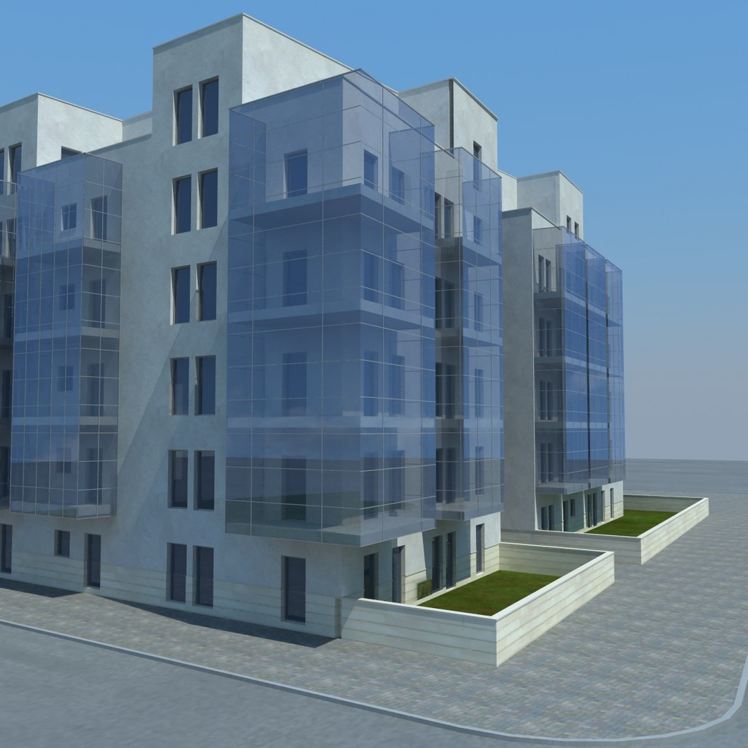 3d model buildings 1 3