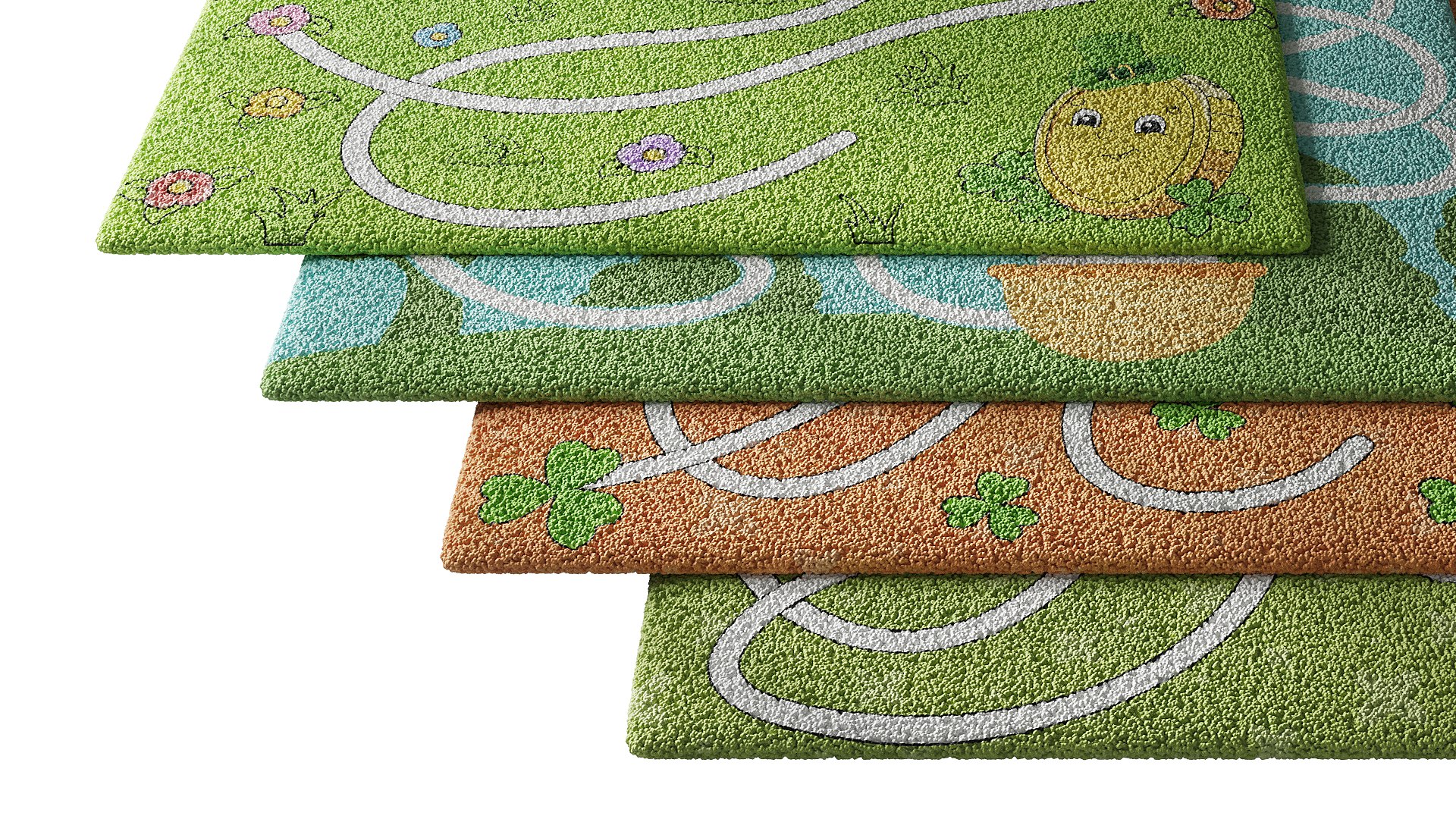 Kids Carpet Set 6 3D Model - TurboSquid 2280474
