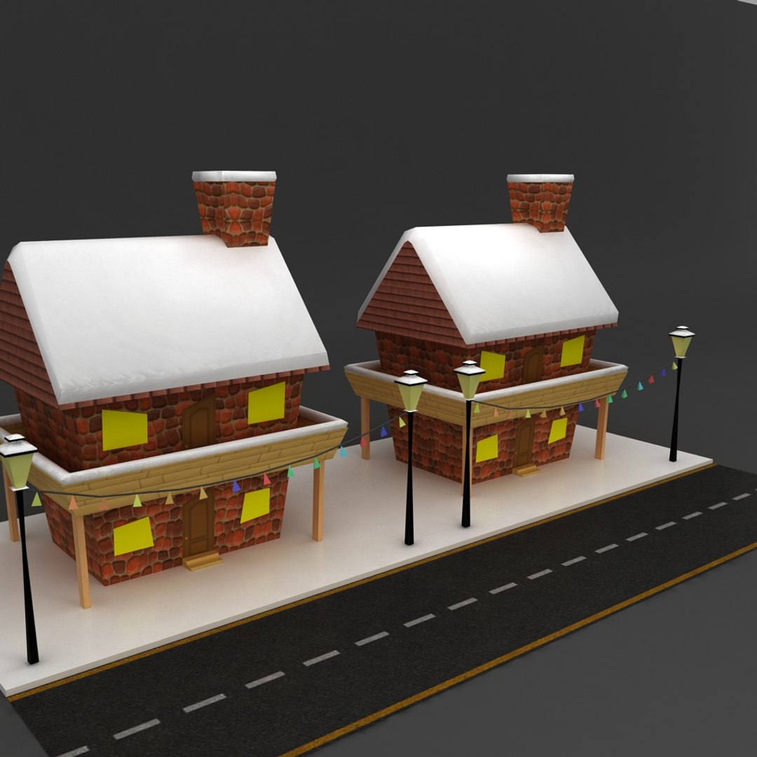 modular snow house 3d max