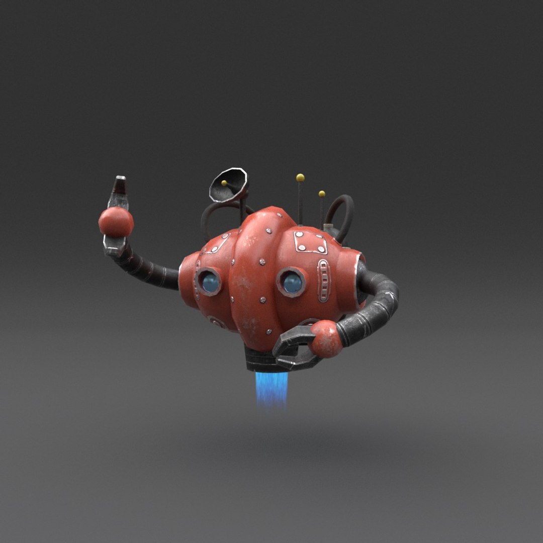 3D Robot Blender Rigged Model - TurboSquid 1288413