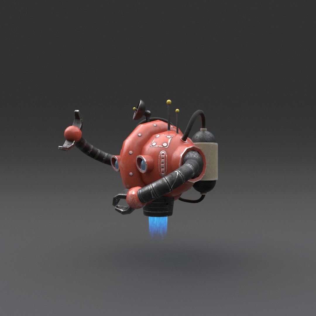 3D Robot Blender Rigged Model - TurboSquid 1288413