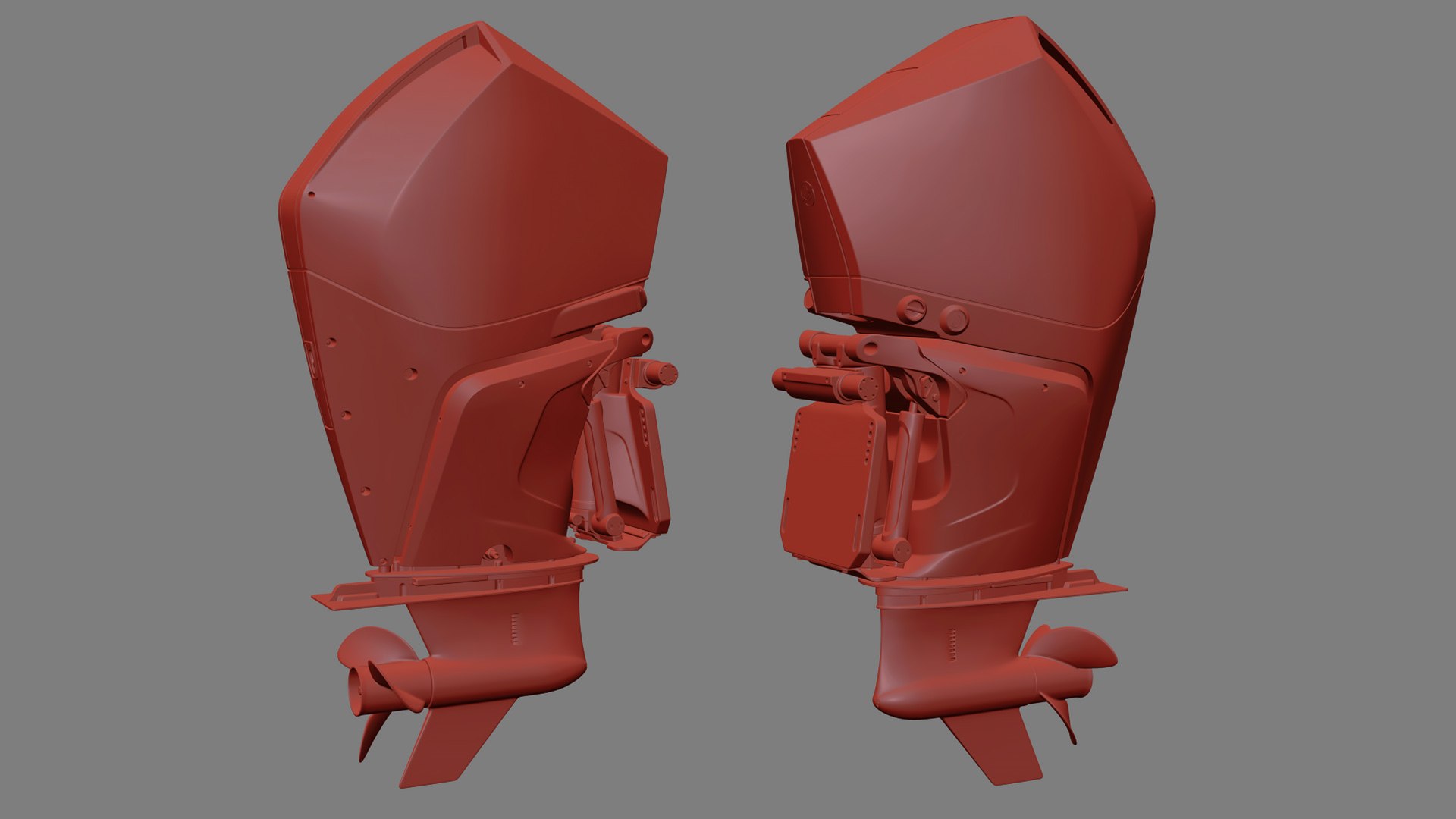 3D Mercury 300c Verado Outboard Motor - TurboSquid 1547657