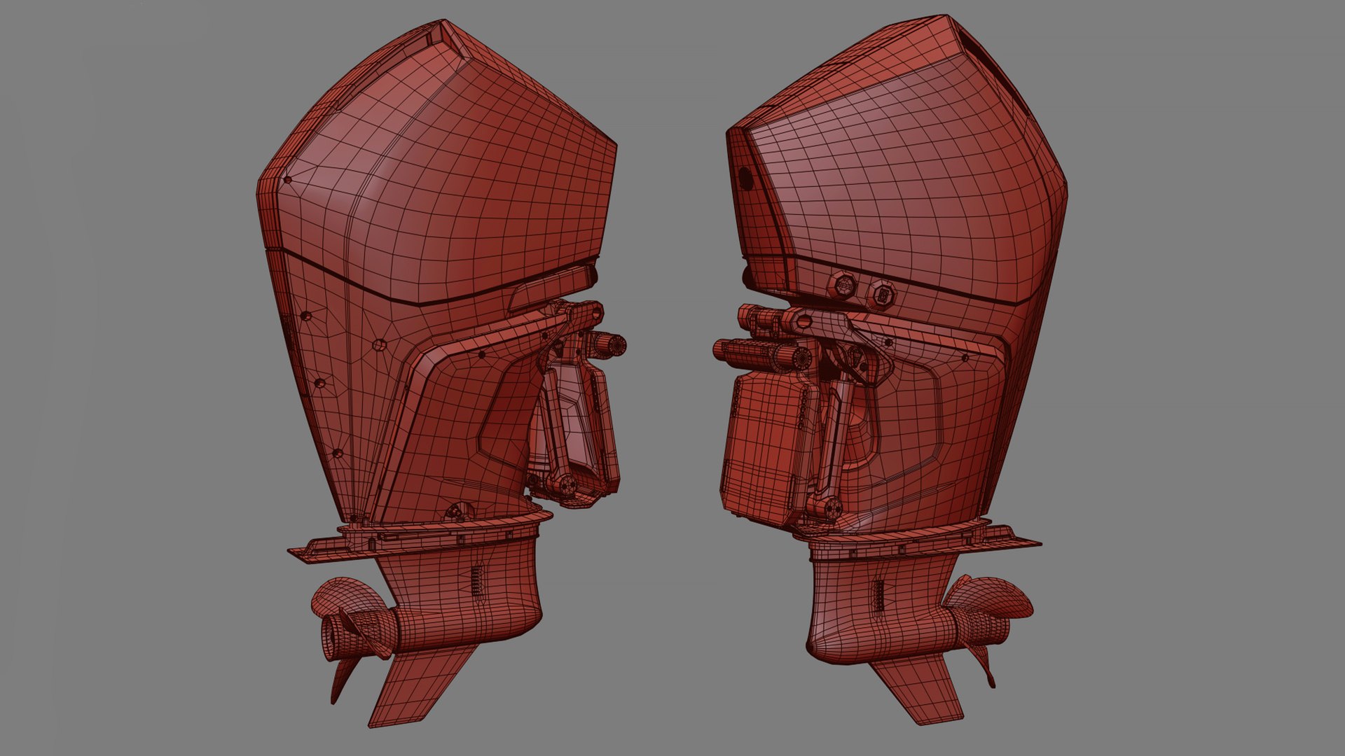 3D Mercury 300c Verado Outboard Motor - TurboSquid 1547657