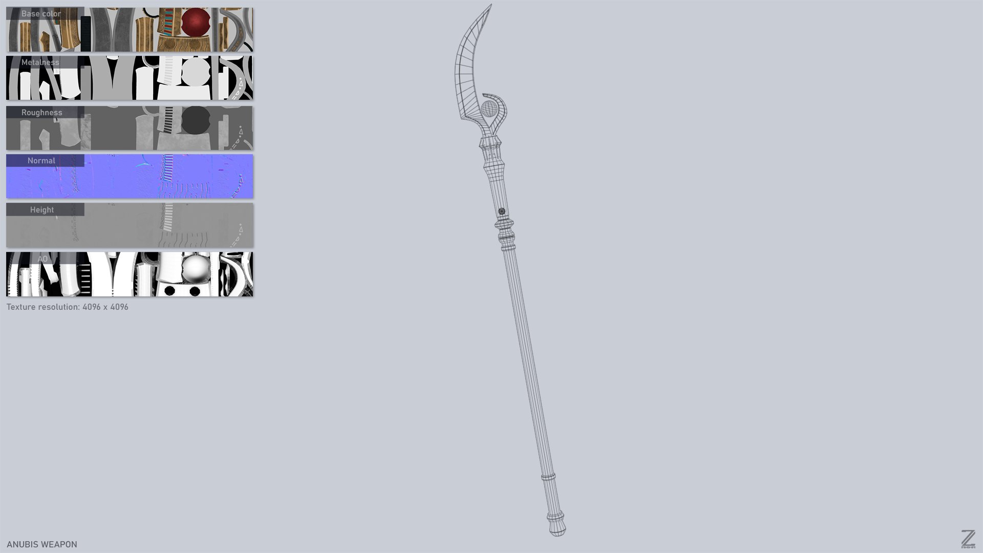 Anubis Weapon 3D - TurboSquid 2205351