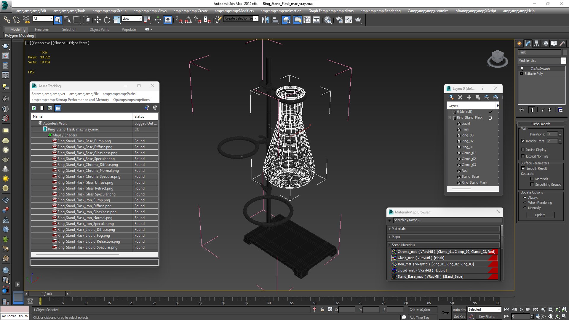 Ring Stand Flask 3D Model - TurboSquid 2153045