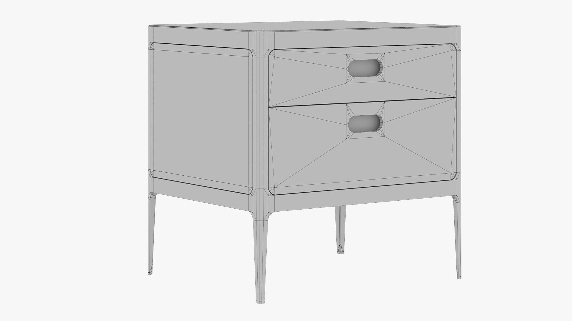 Radius Drawer Nightstand Model - TurboSquid 1576068