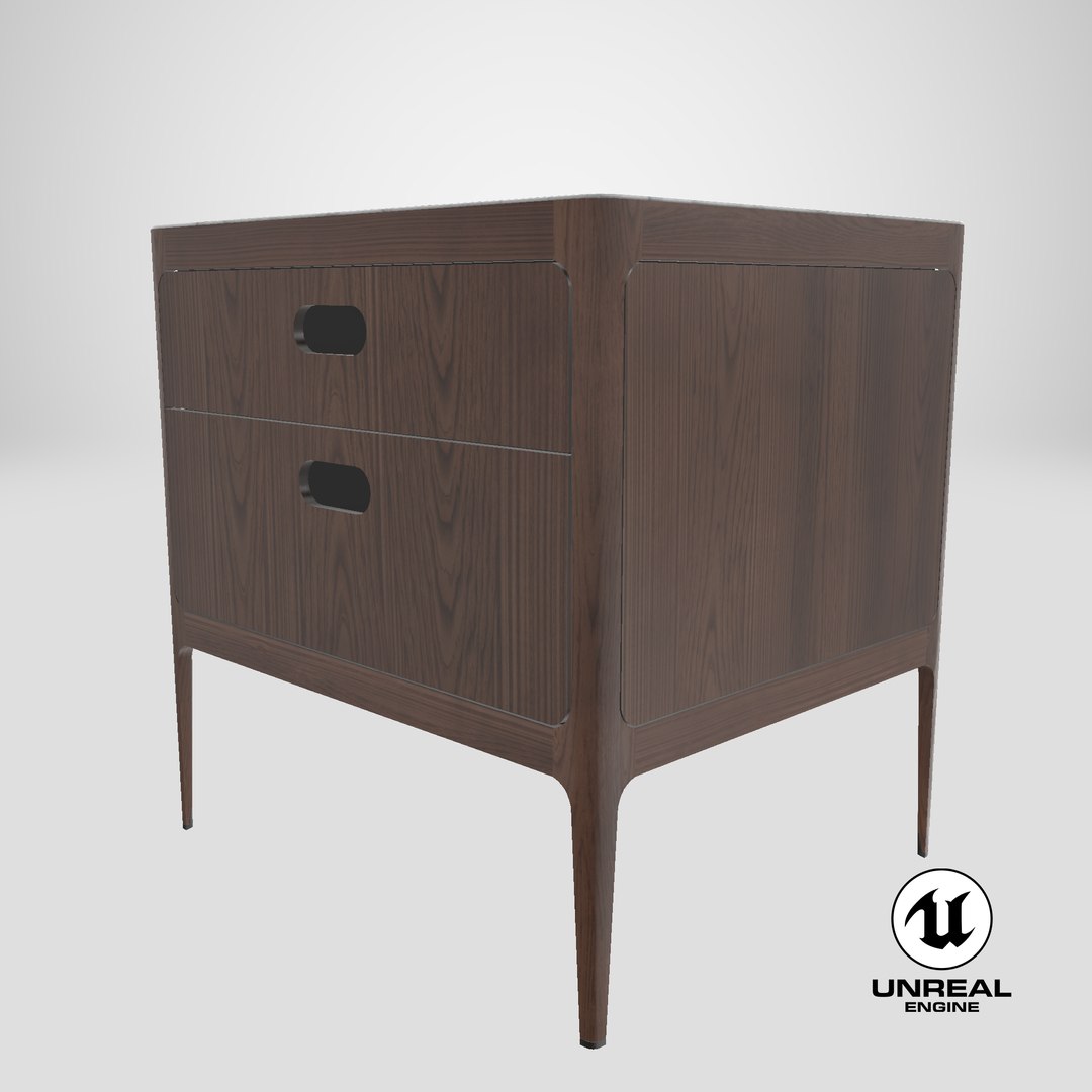 Radius Drawer Nightstand Model - TurboSquid 1576068