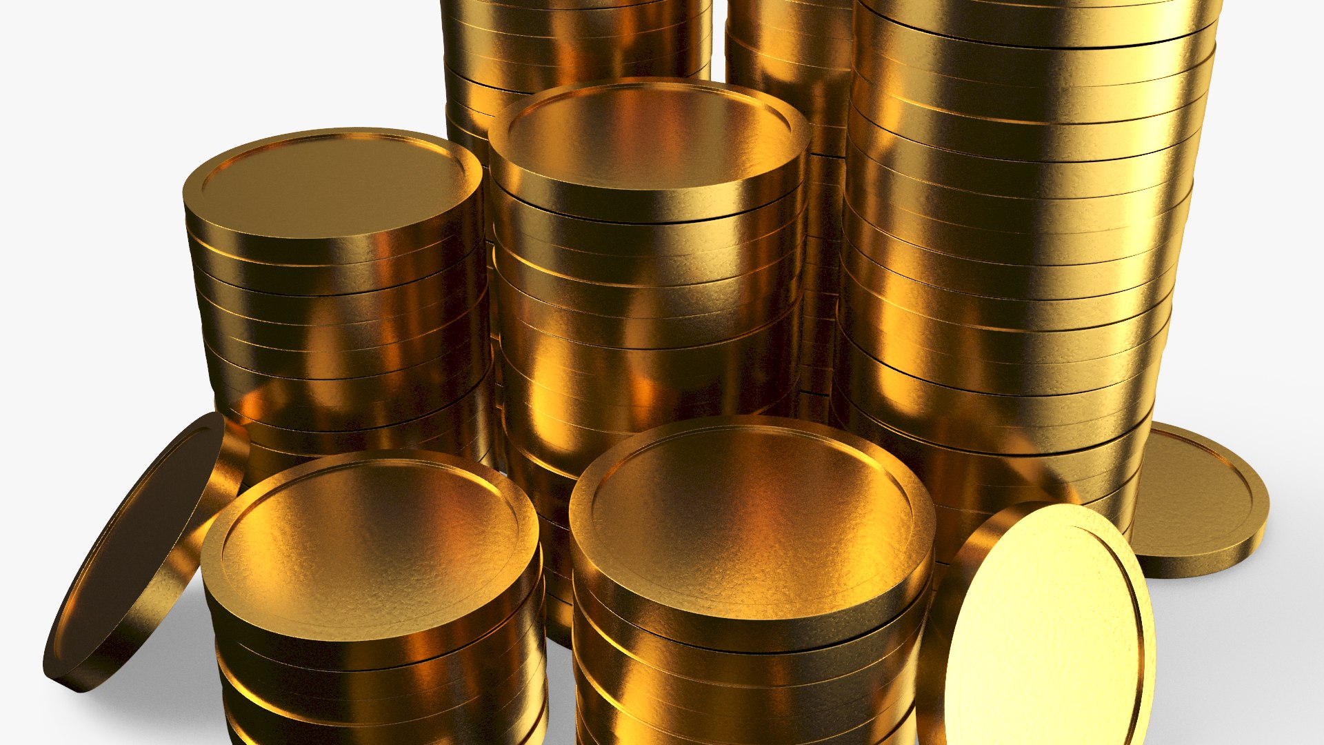 3D Gold Coins - TurboSquid 1483367