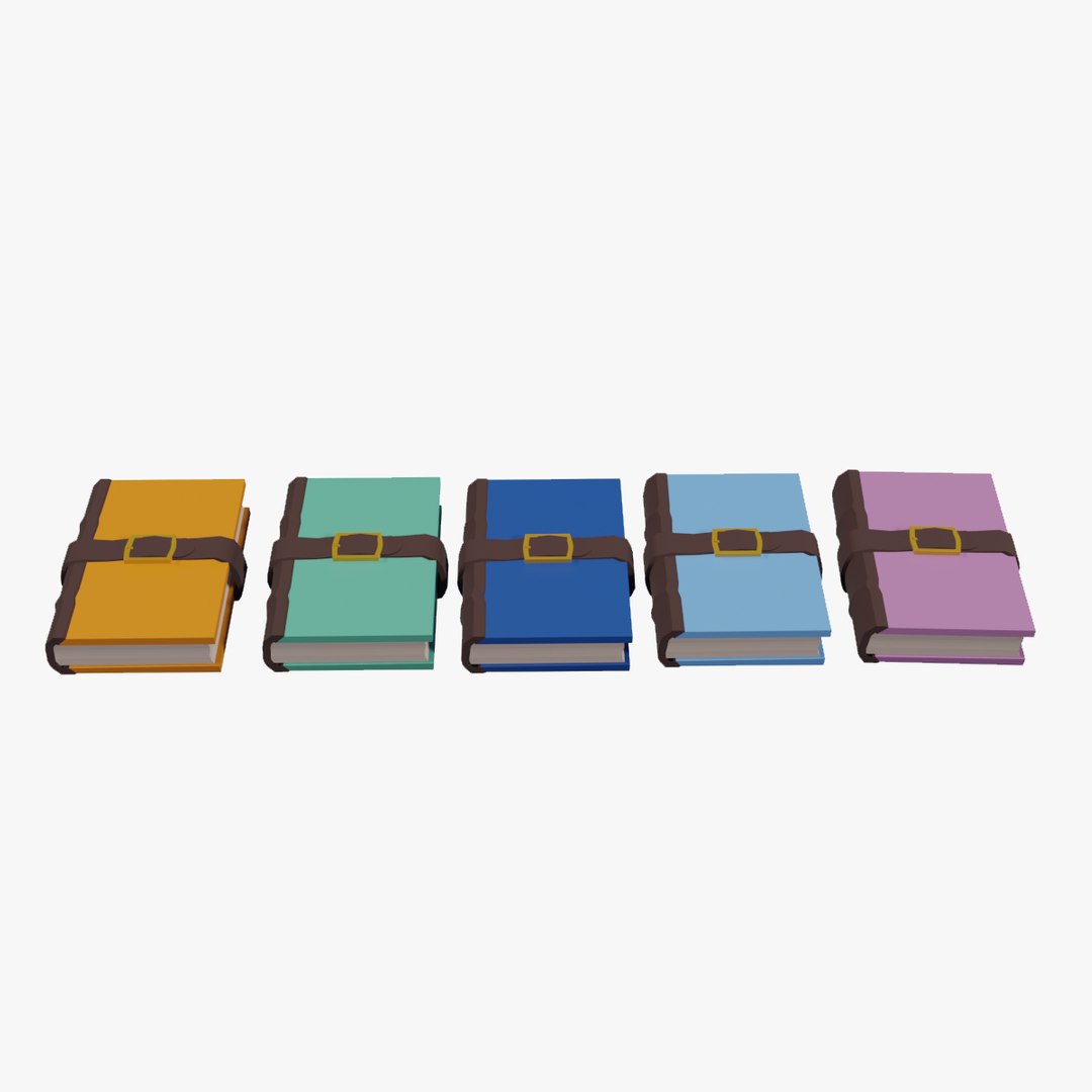 3D Fantasy Books - Low Poly Props Model - TurboSquid 1812677