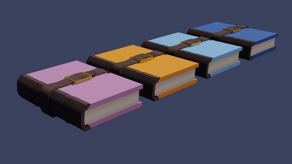 3D Fantasy books - Low poly props model - TurboSquid 1812677