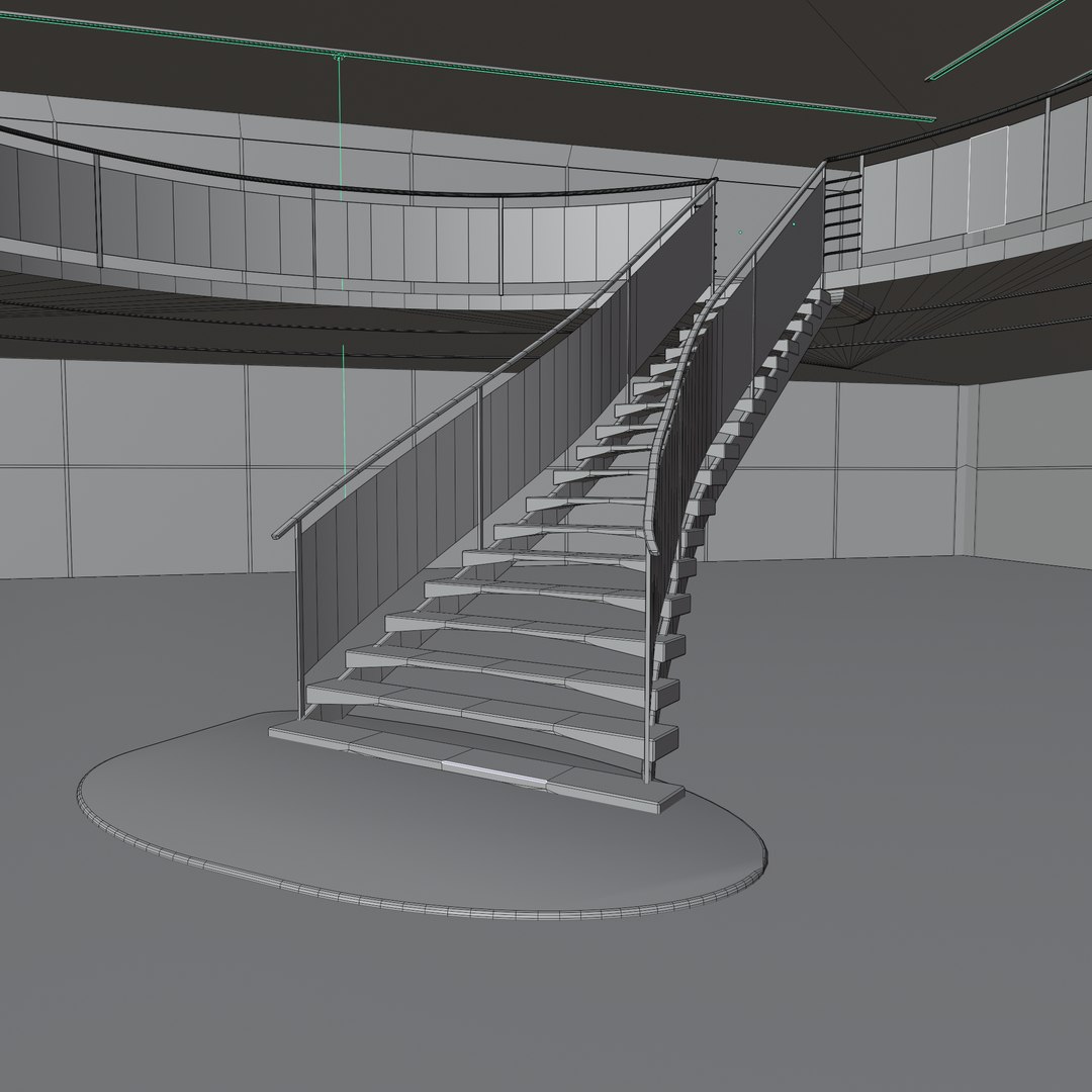 3D 3D Ladder Future Exhibition Interior And Exterior Mall - TurboSquid ...