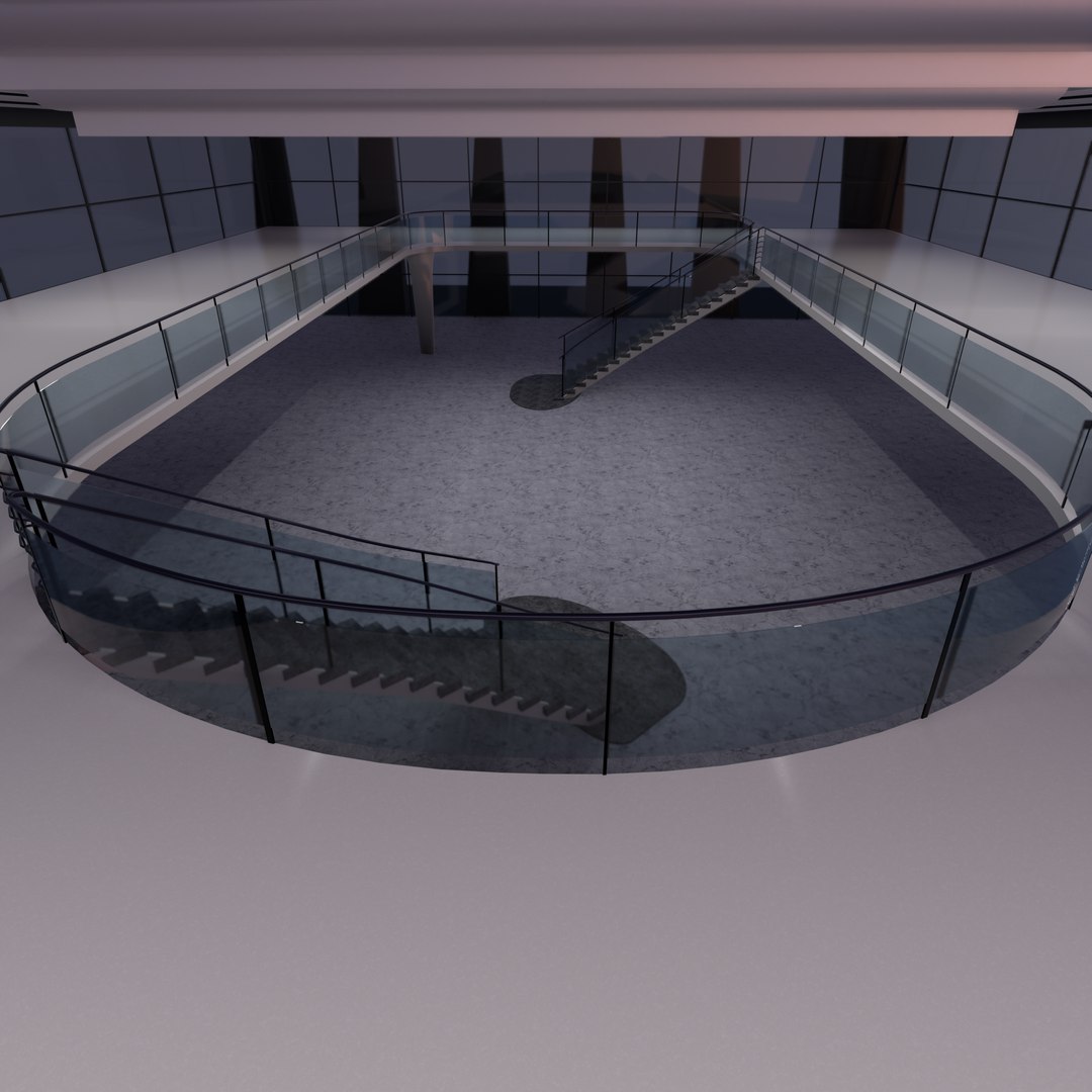 3D 3D Ladder Future Exhibition Interior And Exterior Mall - TurboSquid ...