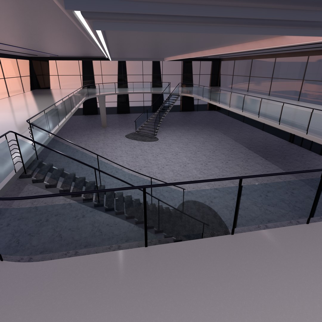 3D 3D Ladder Future Exhibition Interior And Exterior Mall - TurboSquid ...