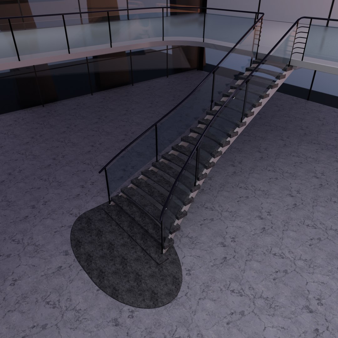 3D 3D Ladder Future Exhibition Interior And Exterior Mall - TurboSquid ...