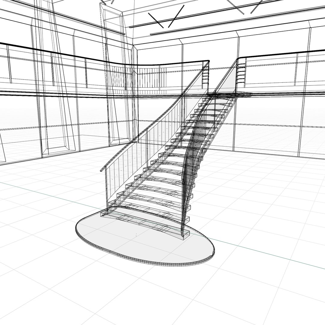 3D 3D Ladder Future Exhibition Interior And Exterior Mall - TurboSquid ...