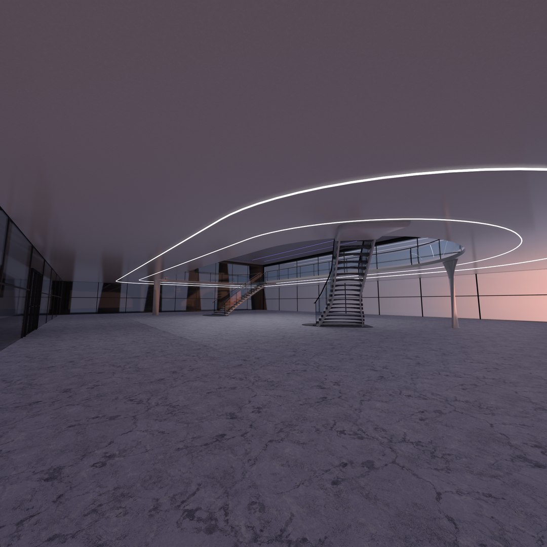 3D 3D Ladder Future Exhibition Interior And Exterior Mall - TurboSquid ...