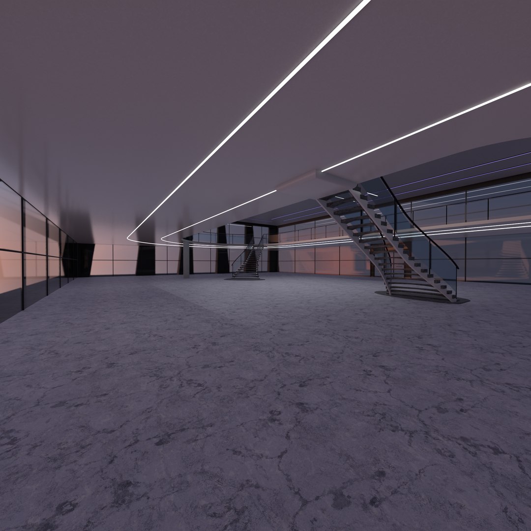 3D 3D Ladder Future Exhibition Interior And Exterior Mall - TurboSquid ...